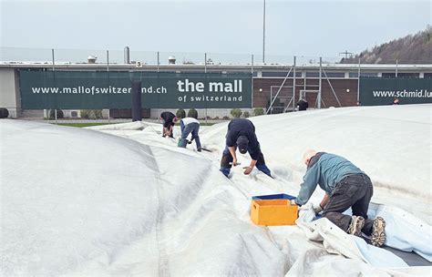Abbau Der Traglufthalle Ende Der Wintersaison