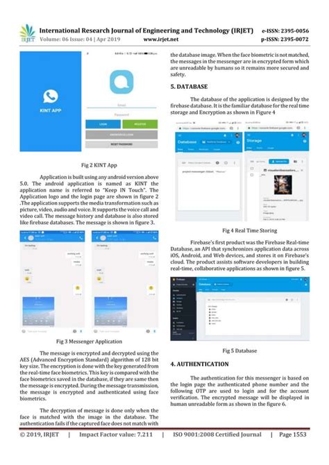 IRJET End To End Message Encryption Using Biometrics PDF