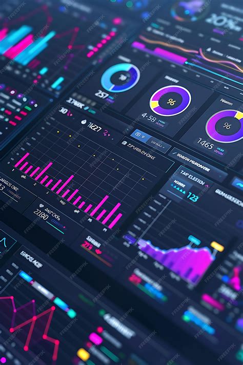Interactive Dashboard With Analytics Data Premium Ai Generated Image