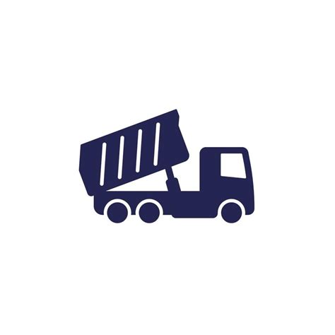 Unloading Tipper Truck Icon On White 21568179 Vector Art At Vecteezy