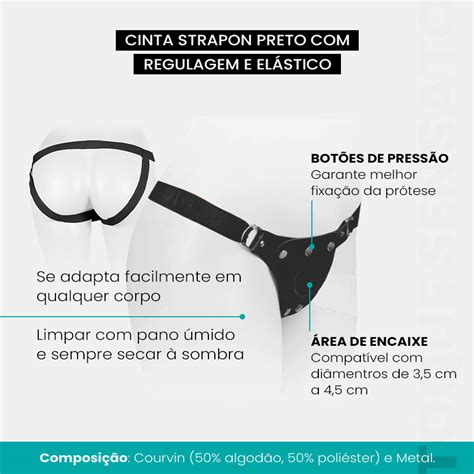 Cinta Strap On Prótese em CyberSkin 18 5 x 4 5cm Toque Sensato