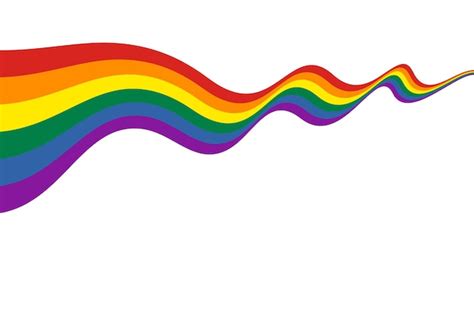 Cinta ondeante bandera del orgullo icono del símbolo lgbt del arco iris