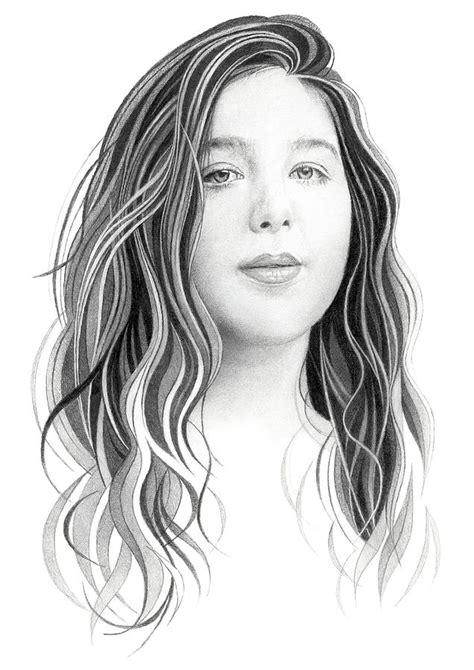 Female Portrait Pencil Drawing 62 Drawing By Matthew Hack Fine Art