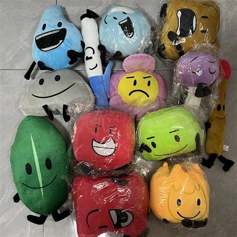 Battle For Dream Island Plush Toy Bfdi Leafy Firey Flower Waterdrop Bubble Plushies Figure