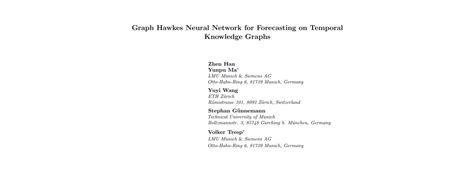 Graph Hawkes Neural Network For Forecasting On Temporal Knowledge Graphs The Gdelt Project