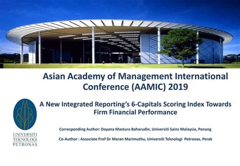 Aamc2019 Integrated Reportings 6 Capitals Scoring Index Towards Firm Financial Performance Ppt