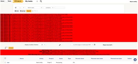95 Projectsmy Task View Warningsnotices · Issue 7225 · Glpi