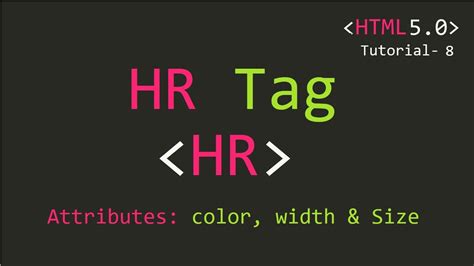hr tag in html youtube