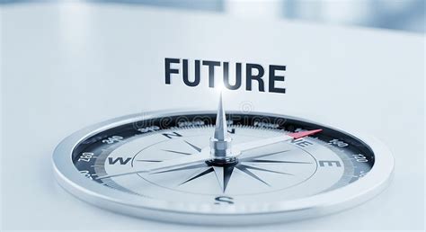 Compass Pointing To The Future Symbolizing Direction And Planning For