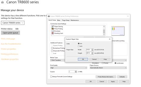 How To Print Mirror Image On The Canon Pixma A4 Tr8660a Edible Image Supplies