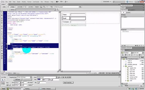 Dreamweaver Tutorial Creating Registration Forms Youtube