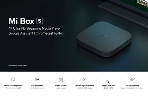 ANDROID TV BOX (กล่องแอนดรอยด์ทีวี) XIAOMI MI BOX S EU (18554) [XMI ...