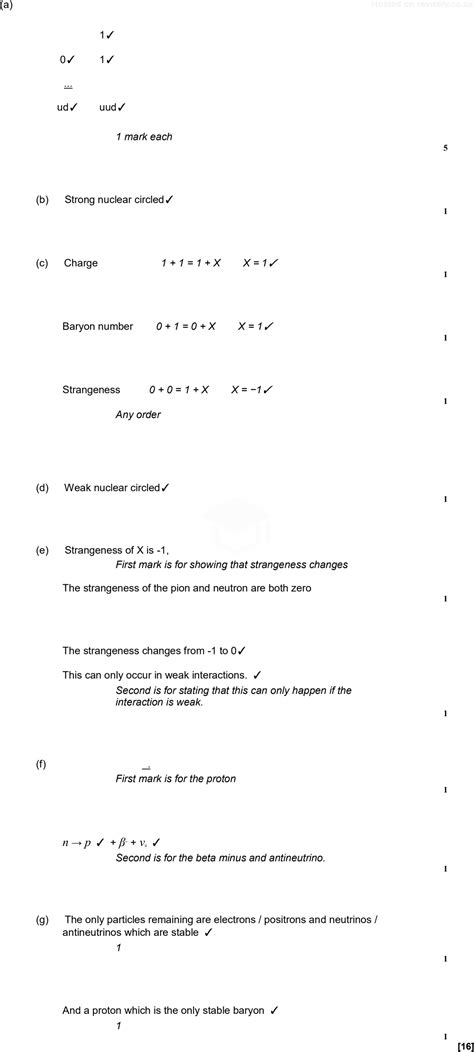 Particle Interaction Questions Revisely