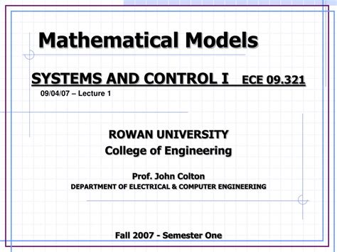 Ppt Mathematical Models Powerpoint Presentation Free Download Id493728