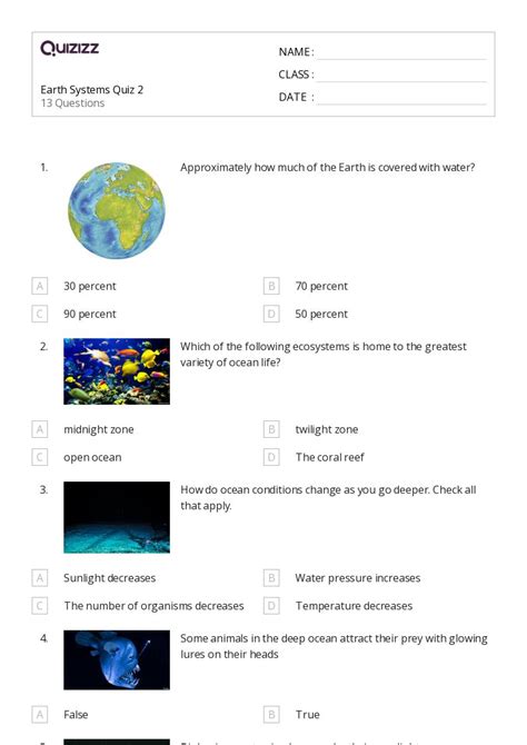 50 Earth S Systems Worksheets For 5th Grade On Quizizz Free Printable