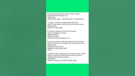 Most Important Sql Interview Questionssql Part 2 Viral
