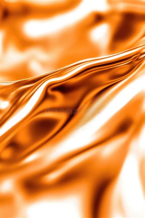 Vibrant Metallic Fabric With Golden Waves Creating Abstract Fluid Patterns Stock Illustration