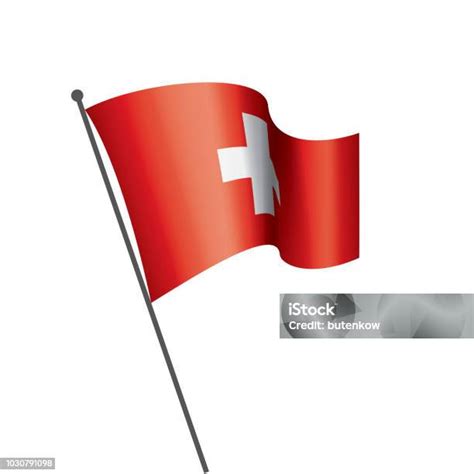 스위스 국기 흰색 배경 벡터 일러스트 레이 션 0명에 대한 스톡 벡터 아트 및 기타 이미지 0명 3차원 형태 국기 Istock