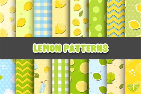 Lemon Digital Paper Patterns Graphic By Grafixeo Creative Fabrica