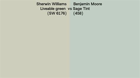 Sherwin Williams Liveable Green Sw 6176 Vs Benjamin Moore Sage Tint