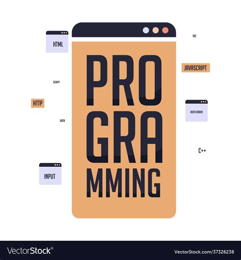 Isolated Window Programming Royalty Free Vector Image