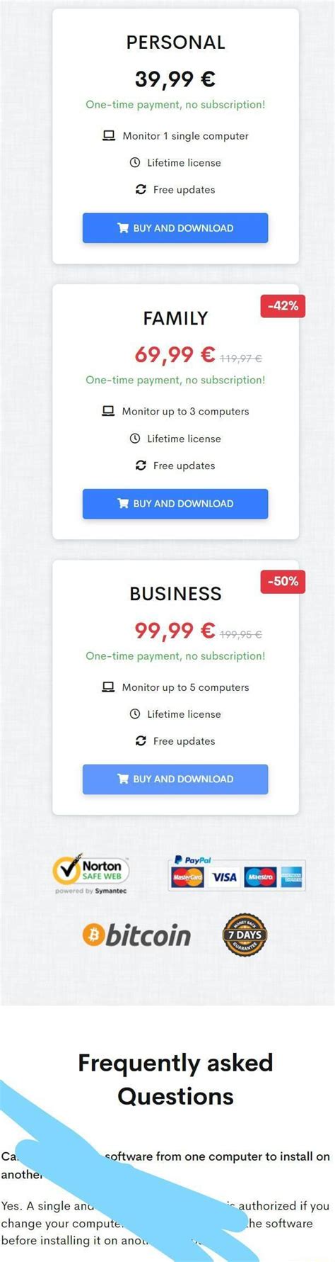 Ca Anothe Personal 39 99 One Time Payment No Subscription Monitor 1 Single Computer Lifetime