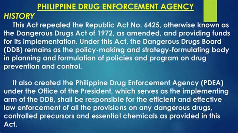 Solution Lesson 6 Philippine Drug Enforcement Administration Pdea And