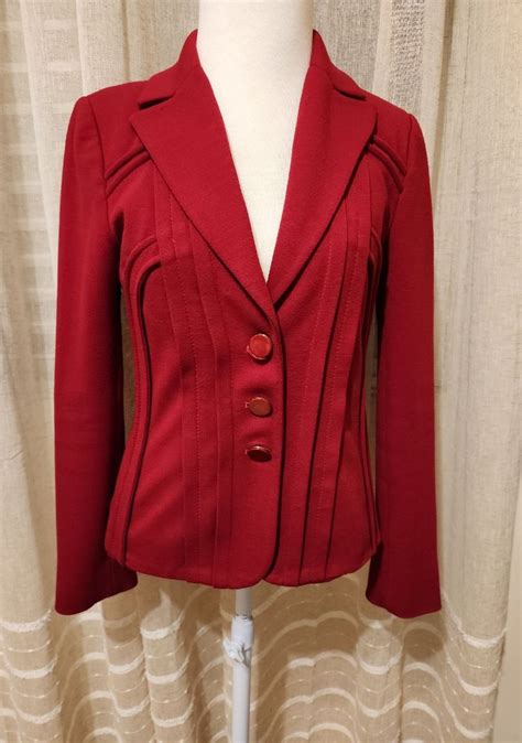 Blazer Vermelho Lelis Blancs Terno Feminino Le Lis Blanc Usado