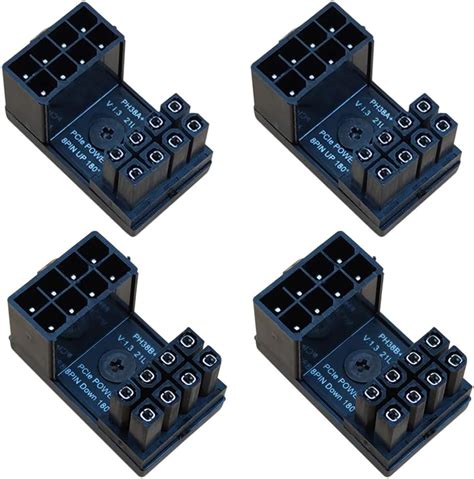 Comeap Gpu Vga Pcie 8 Pines U Turn Ángulo De 180 Grados Conector Poder