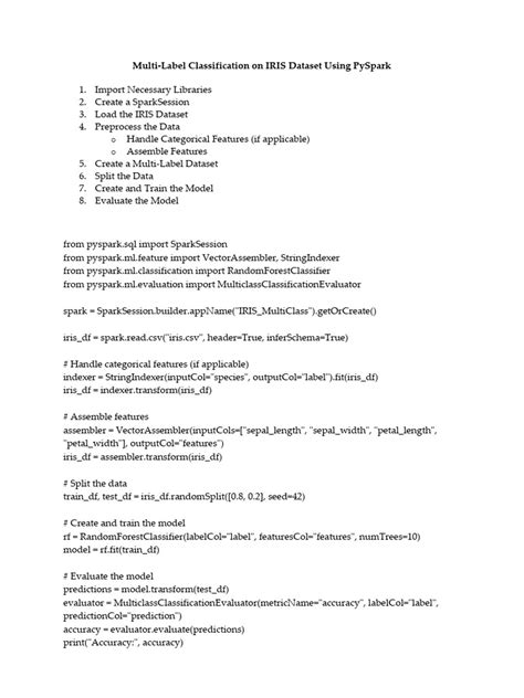 Multiclass Classification On Iris Pdf