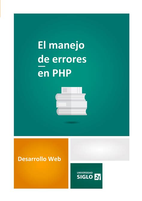 El Manejo De Errores En Php Desarrollo Web El Manejo De Errores En