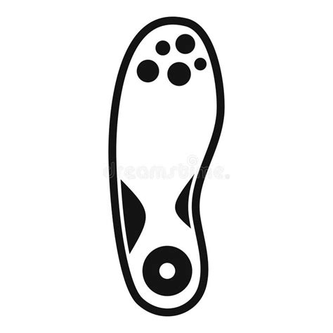Orthopedic Insole Providing Arch Support Icon Showing Bottom View Stock