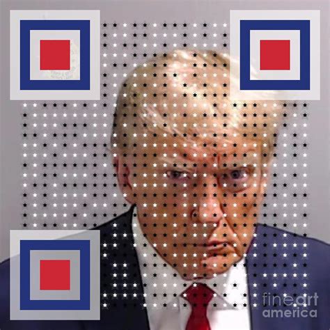 Scannable Donald Trumps Mugshot Qr Code Mixed Media By Artvizual