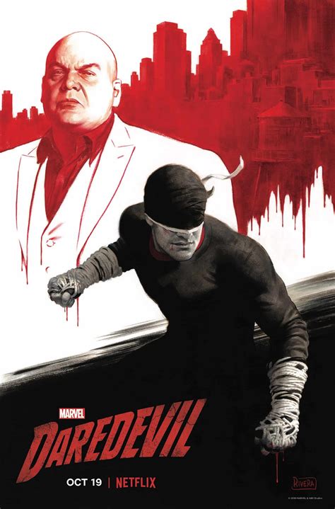 Cool Poster Art For DAREDEVIL Season 3 Highlights The Hero And Villain