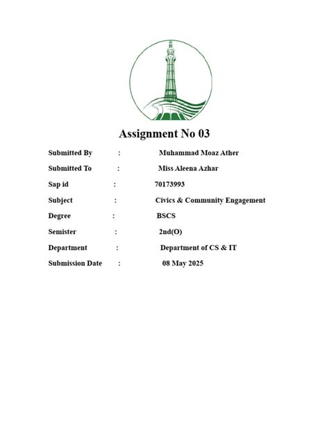 Assignment Syntax Pdf