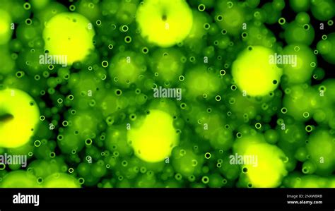 Abstract Moving Microorganisms Or Bacteria On A Blue Background Design