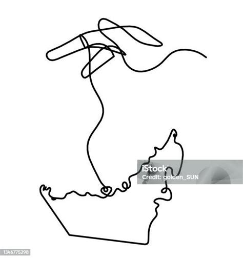 白い背景に線画として手でuaeの地図 いたずら書きのベクターアート素材や画像を多数ご用意 いたずら書き なわばり意識 アラブ首長国