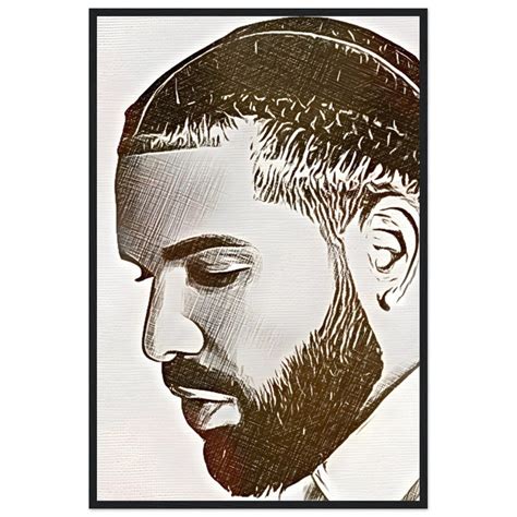 Drake Art Light Cross Hatch Art Design Of Famous Musician Etsy