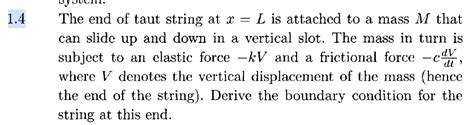 Solved The End Of A Taut String At Is Attached To A Mass M