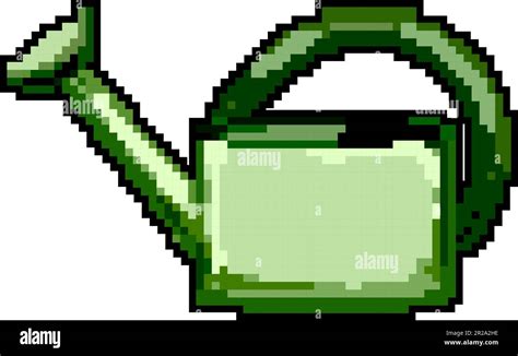 Spray Watering Can Game Pixel Art Vector Illustration Stock Vector
