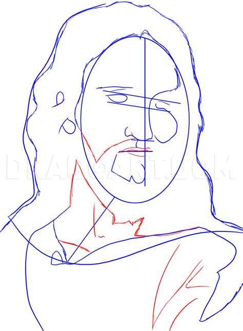 How To Draw Jesus Christ Step By Step Drawing Guide By Dawn Dragoart
