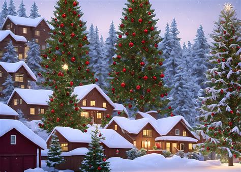 Beautiful Christmas Scene For Banner Design Background Beautiful