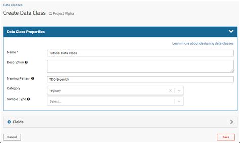 Create Data Class Documentation