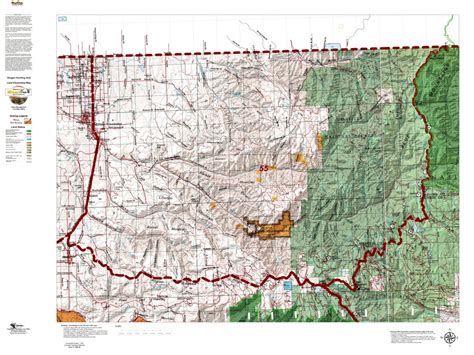 Oregon Hunting Unit 55 Walla Walla Land Ownership Map By Huntdata Llc