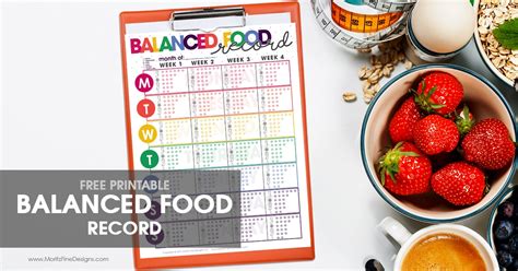 Balanced Food Tracker Free Printable Included