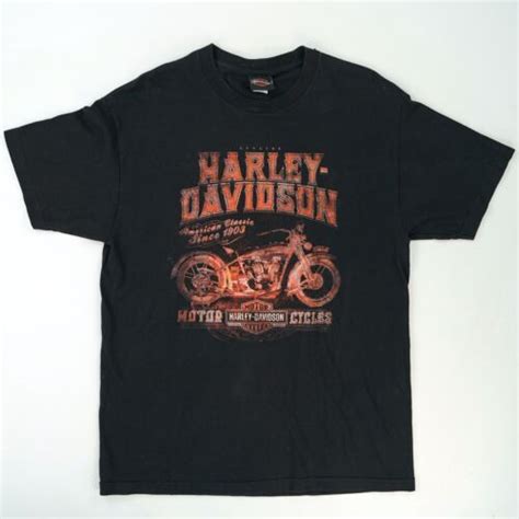 Battlefield Harley Davidson Gettysburg Black Tee Biker Shirt L