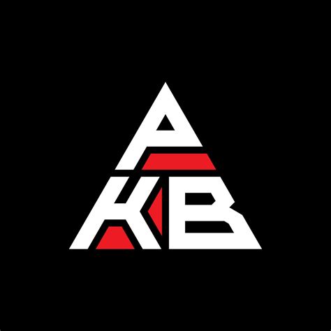 Pkb Triangle Letter Logo Design With Triangle Shape Pkb Triangle Logo
