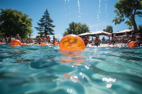 Premium Ai Image Poolside Party On The Edge