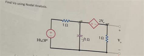 solved find vo using nodal analysis 2vo 1Ω 10100