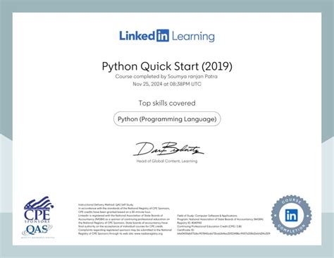 Soumya Ranjan Patra On Linkedin Certificate Of Completion